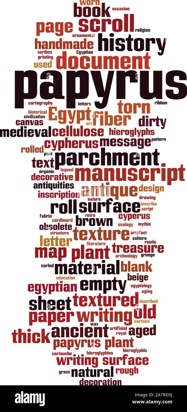 Papyrus word cloud concept. Collage made of words about papyrus. Vector ...