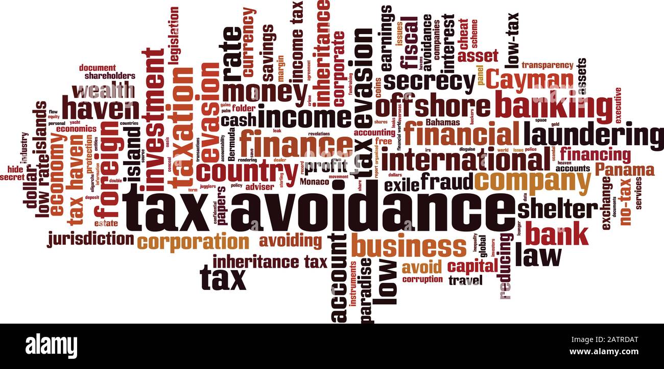 Tax avoidance word cloud concept. made of words about tax avoidance ...