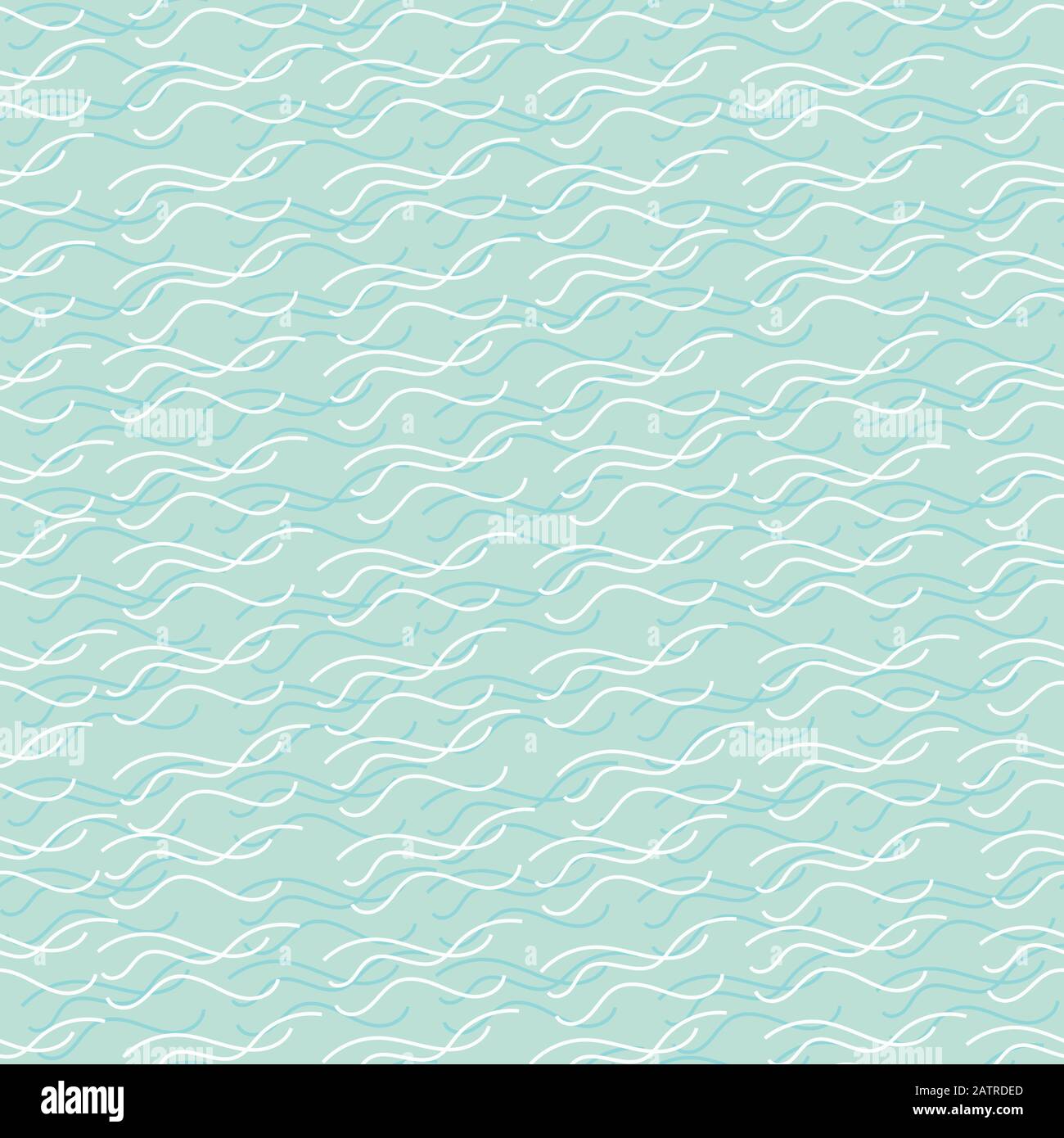ocean waves seamless vector pattern in pastel aqua blue Stock Vector ...