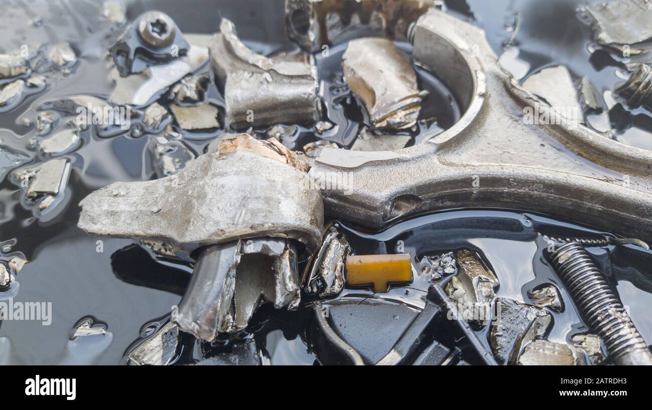 the engine of the sports car exploded and collapsed at the start of the ...