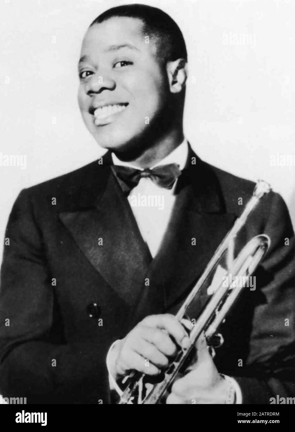 LOUIS ARMSTRONG (1901-1971) Promotional photo of American jazz musician ...