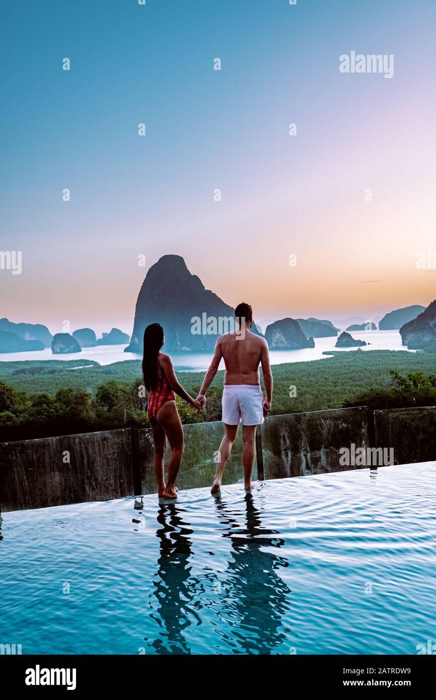 Infinity swimming pool summer nature hi-res stock photography and ...