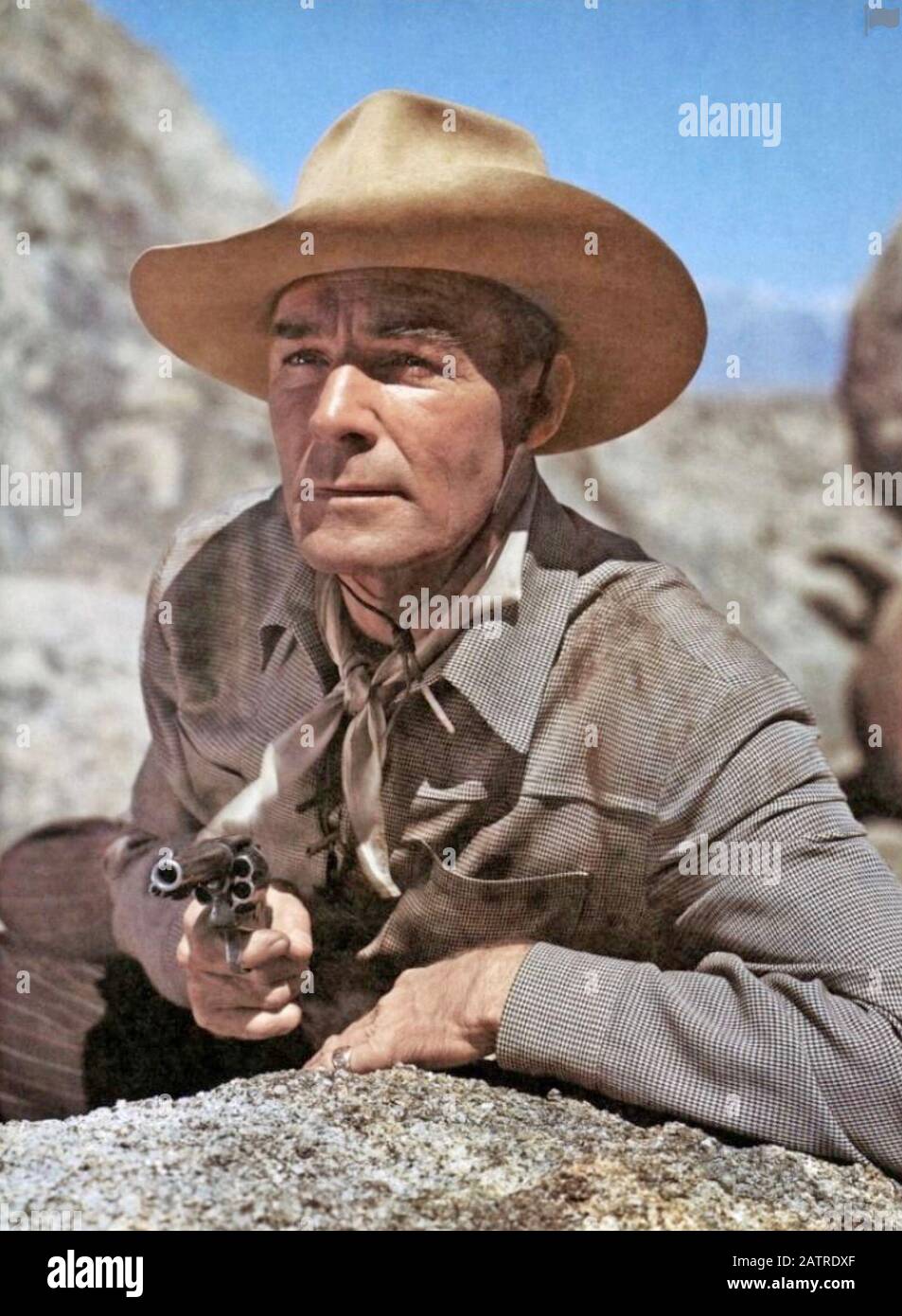 RANDOLPH SCOTT (1898-1987) American film actor in the 1960 film ...