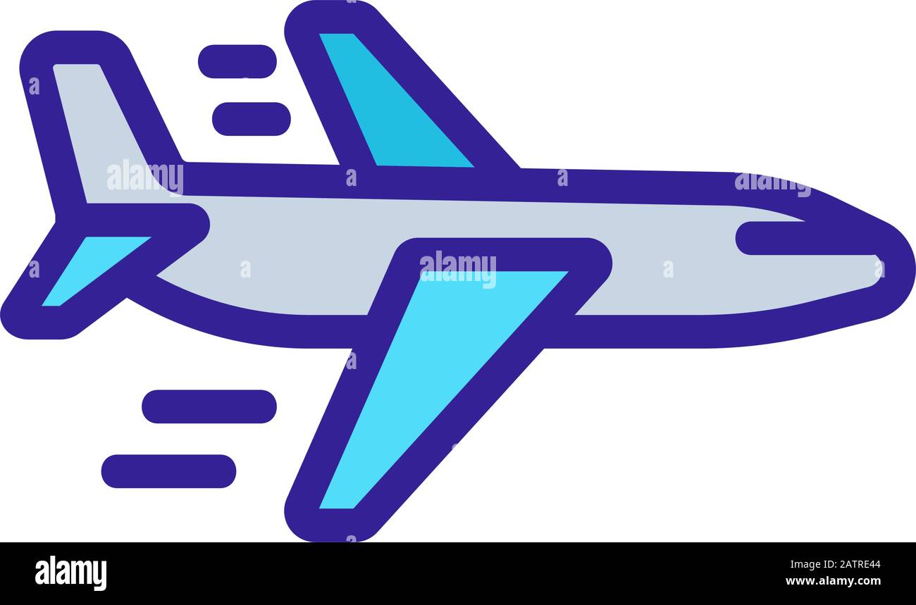 plane icon vector. Isolated contour symbol illustration Stock Vector ...