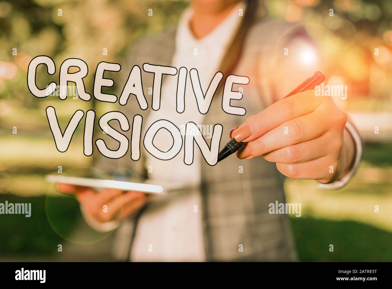 Conceptual hand writing showing Creative Vision. Concept meaning ...