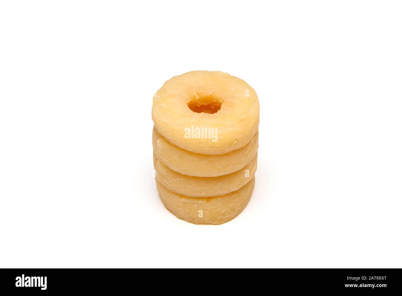 The traditional Czech round shaped smelly cheese made from curd cheese ...