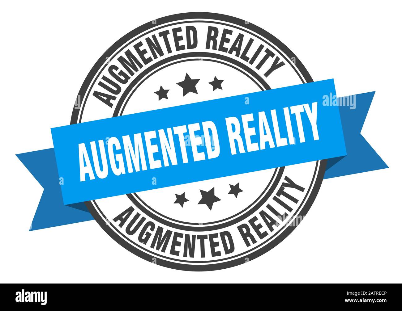 augmented reality label. augmented realityround band sign. augmented ...