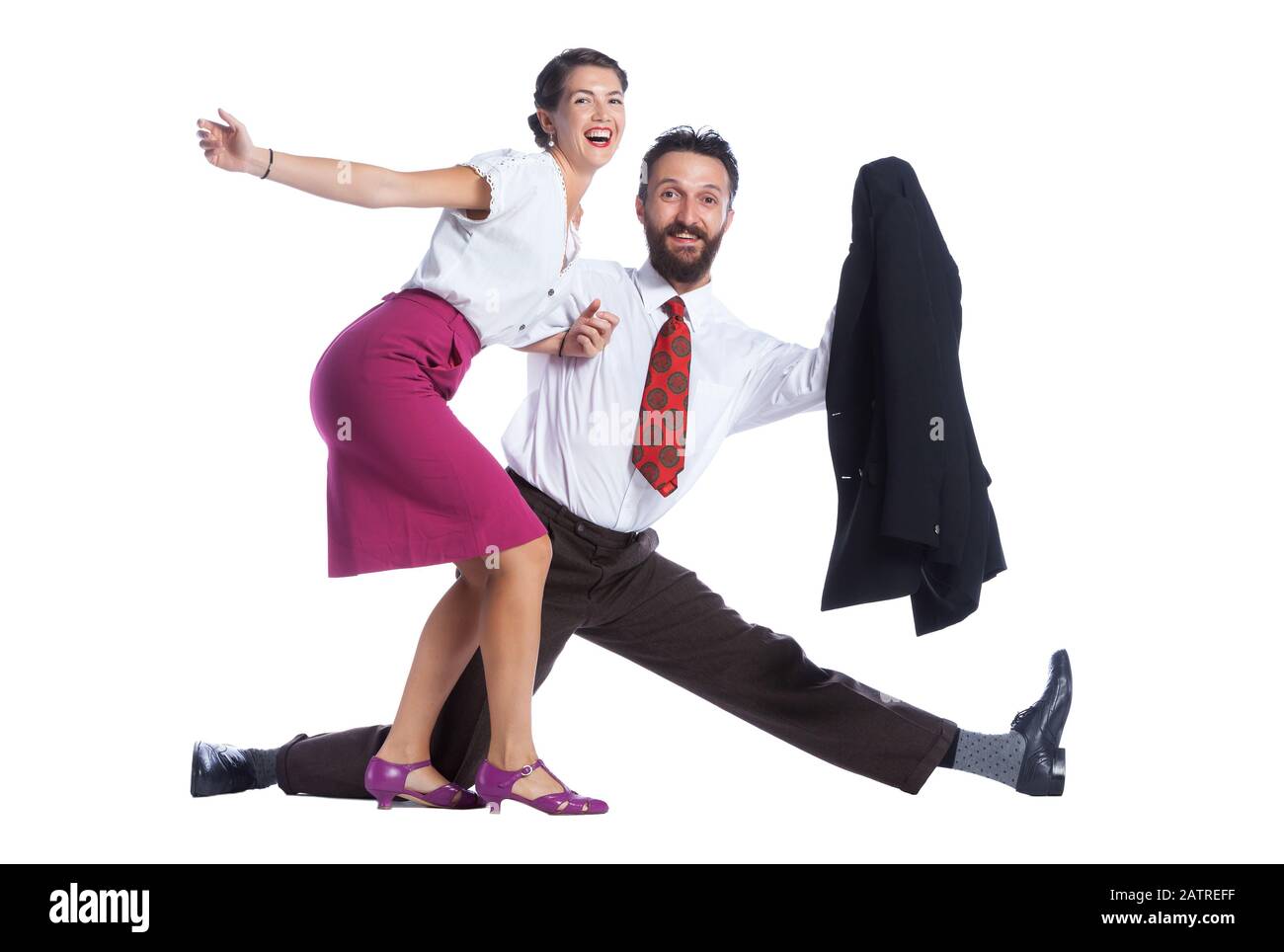 Funny people having fun dancing lindy hop swing dance Stock Photo - Alamy