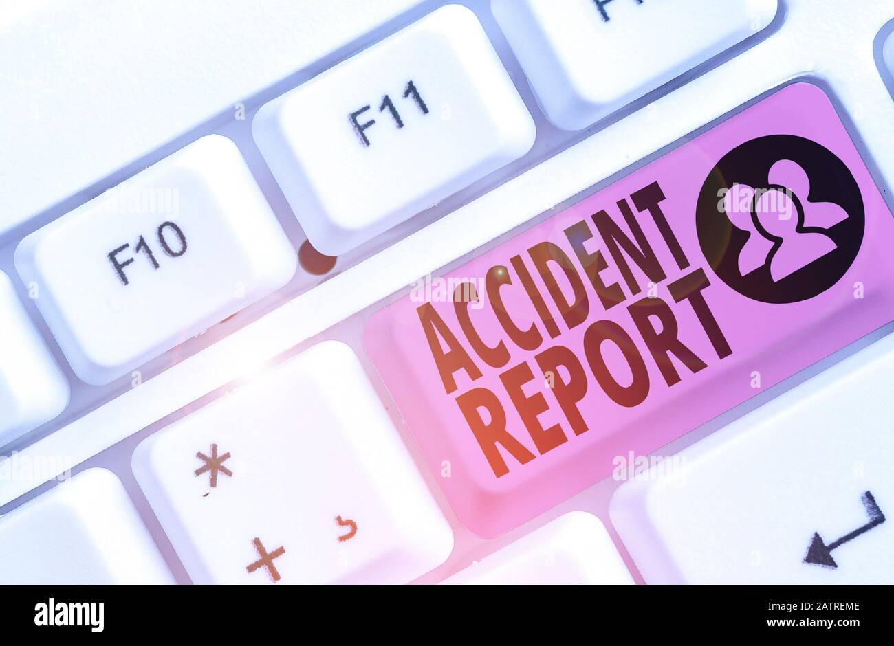 Writing note showing Accident Report. Business concept for formal ...