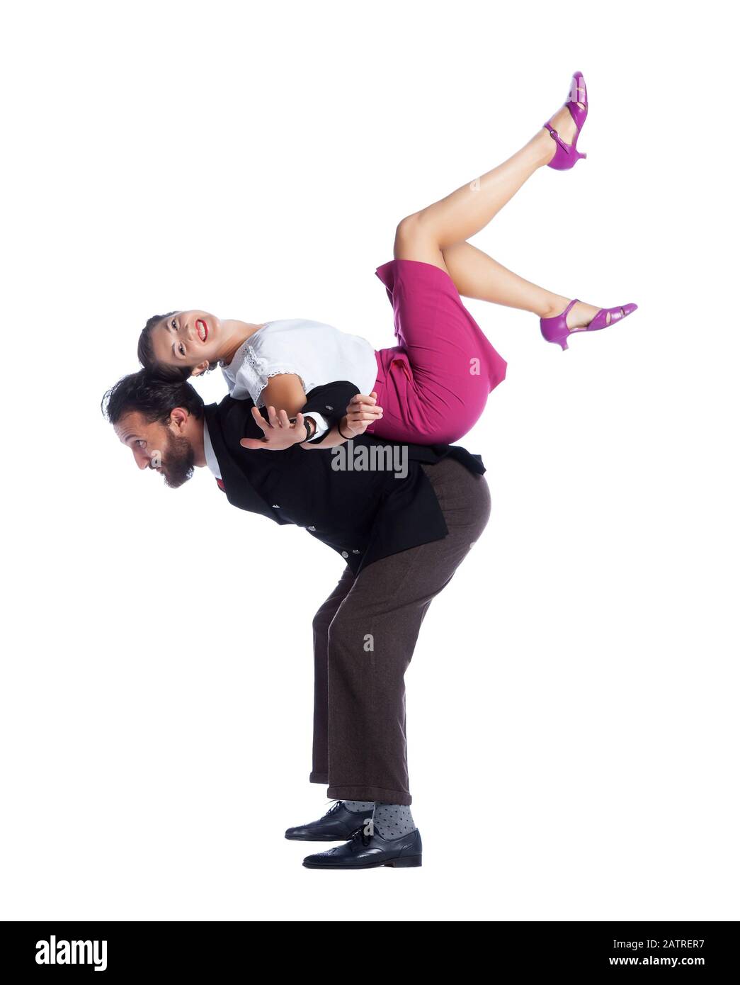 Funny people having fun dancing lindy hop swing dance Stock Photo - Alamy