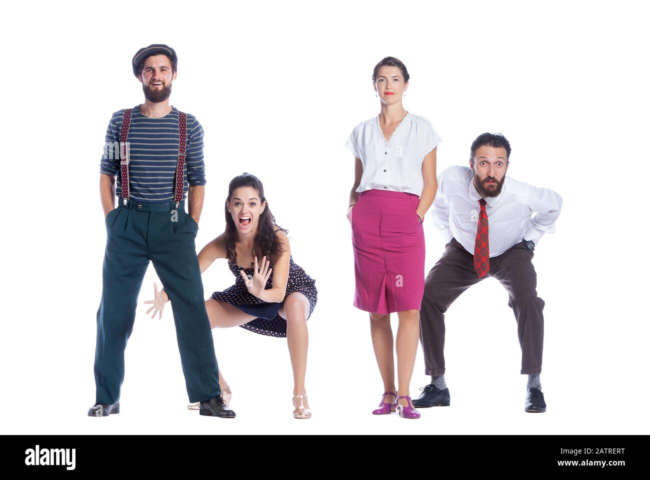 Funny people having fun dancing lindy hop swing dance Stock Photo - Alamy