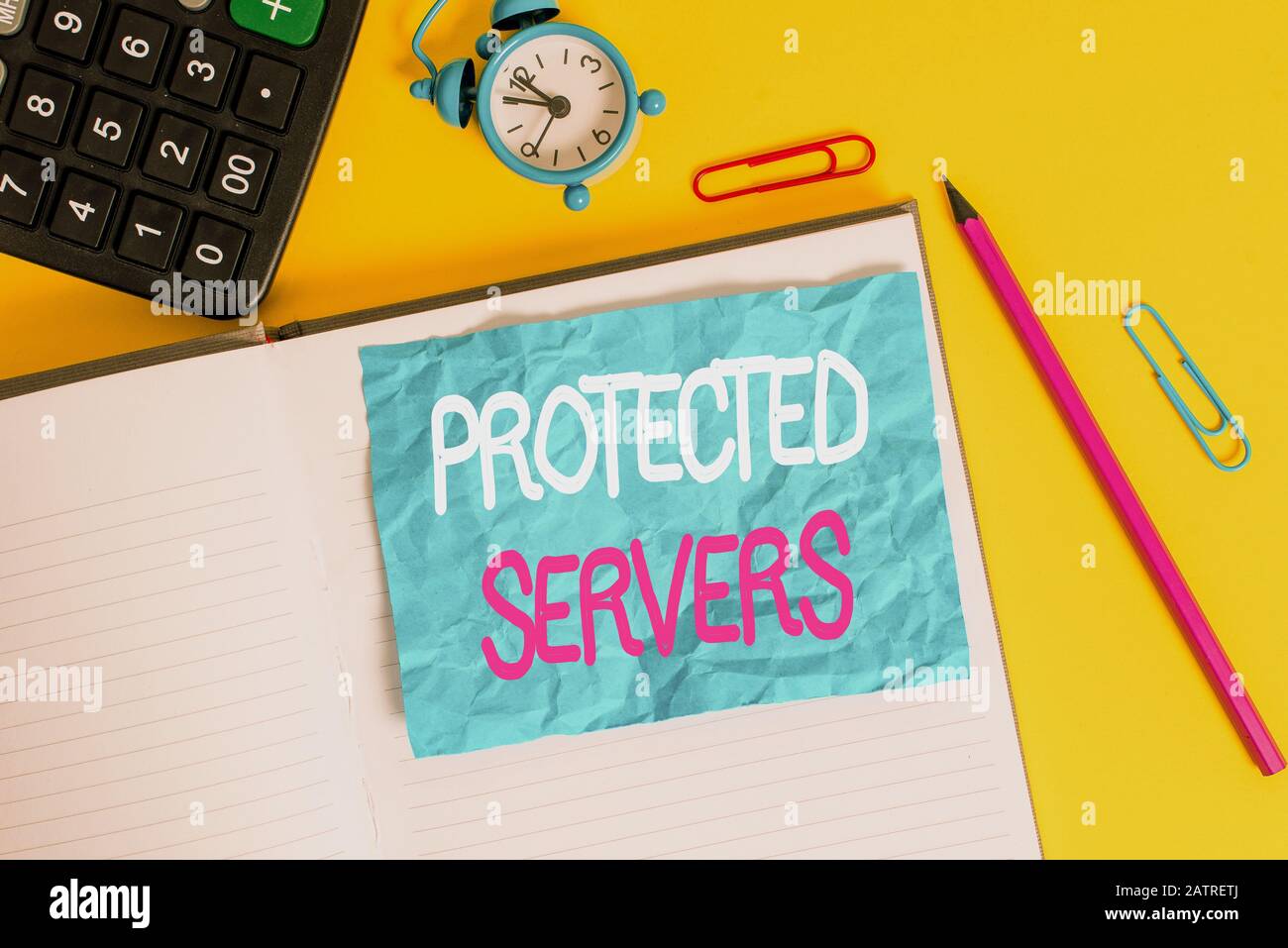 Conceptual hand writing showing Protected Servers. Concept meaning ...