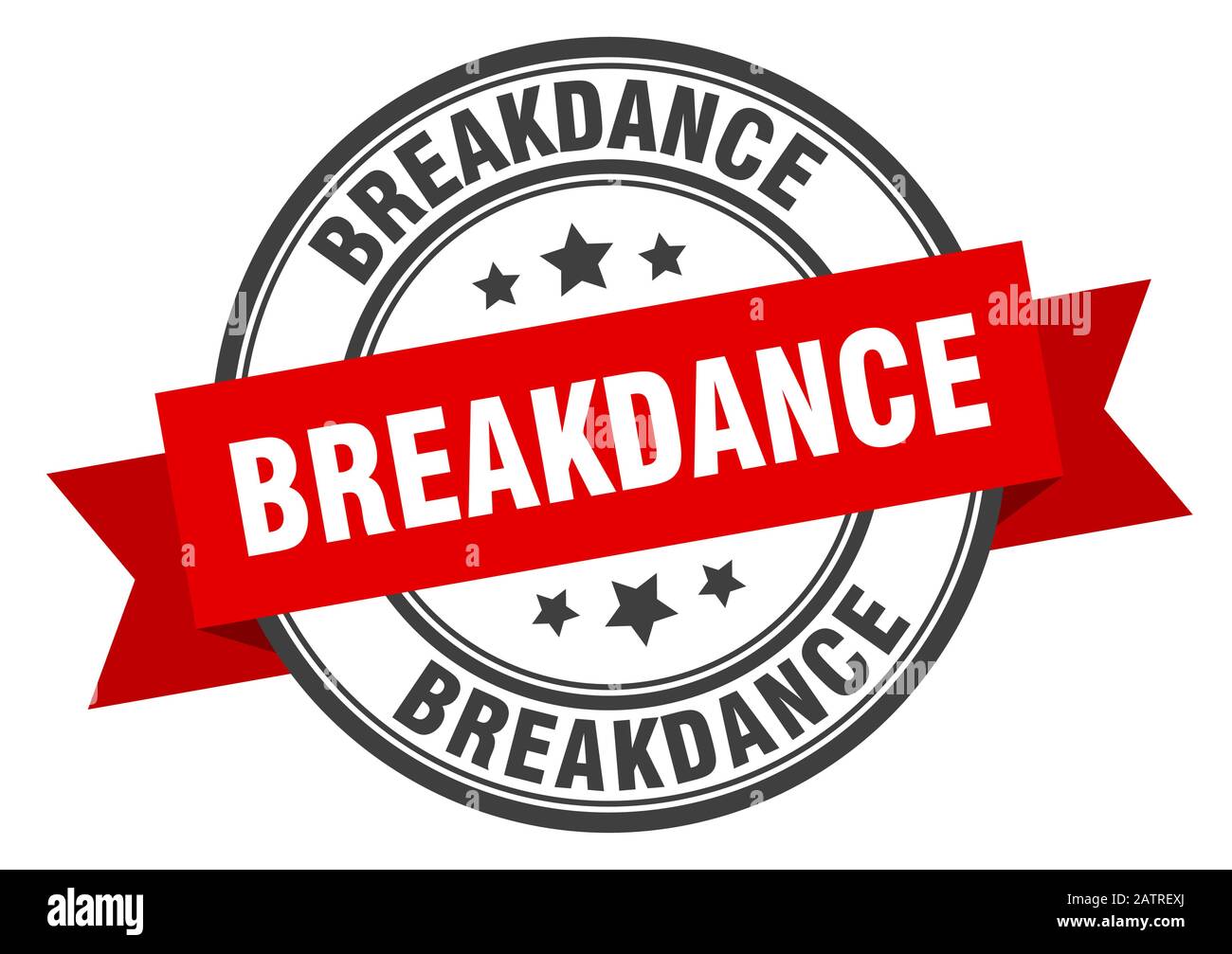 breakdance label. breakdanceround band sign. breakdance stamp Stock ...
