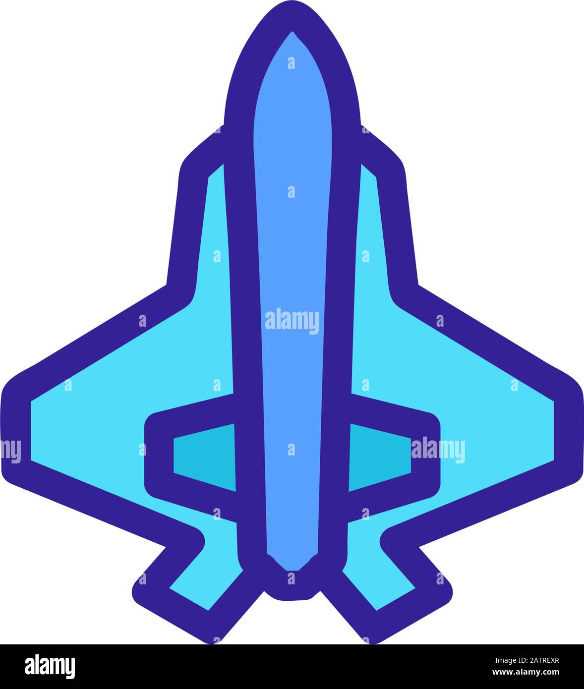 military aircraft icon vector. Isolated contour symbol illustration ...