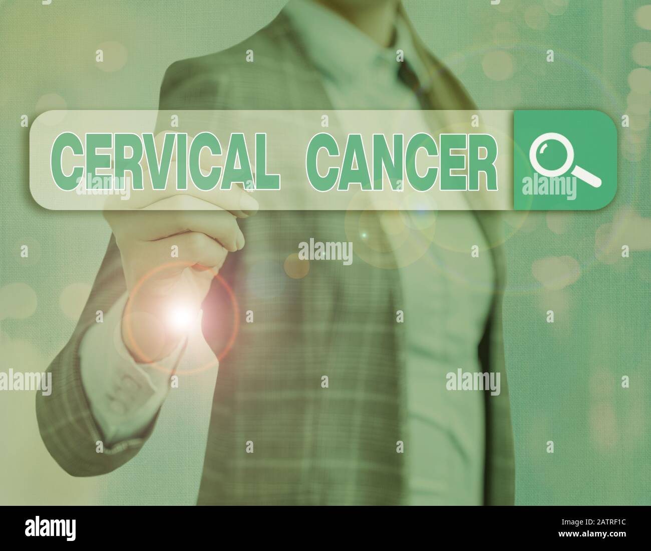 Text sign showing Cervical Cancer. Business photo text type of cancer ...