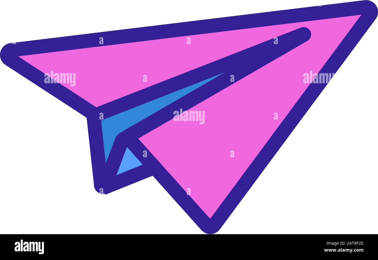 Paper plane icon vector. Isolated contour symbol illustration Stock ...