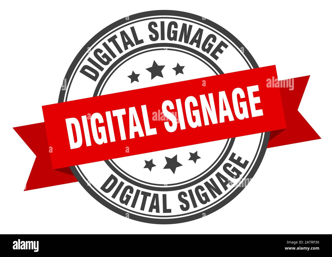 digital signage label. digital signageround band sign. digital signage ...