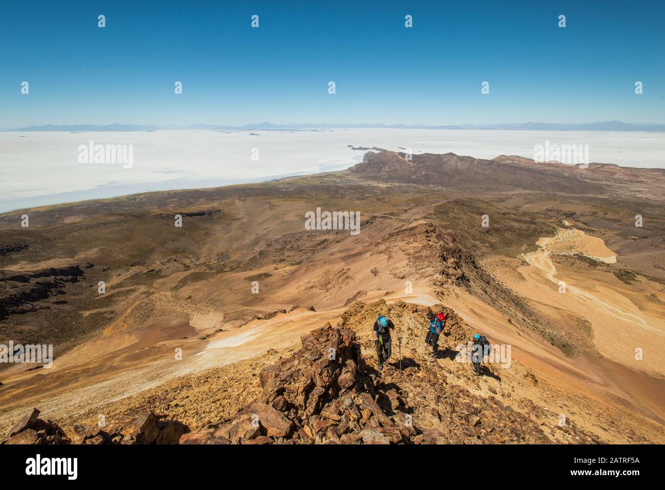 From the crater viewpoint of the Tunupa volcano one can see a huge part ...