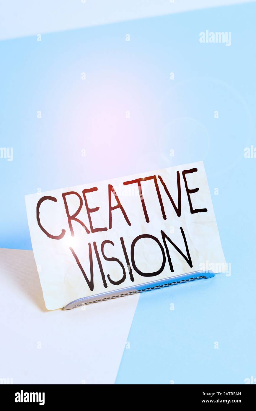 Conceptual hand writing showing Creative Vision. Concept meaning ...