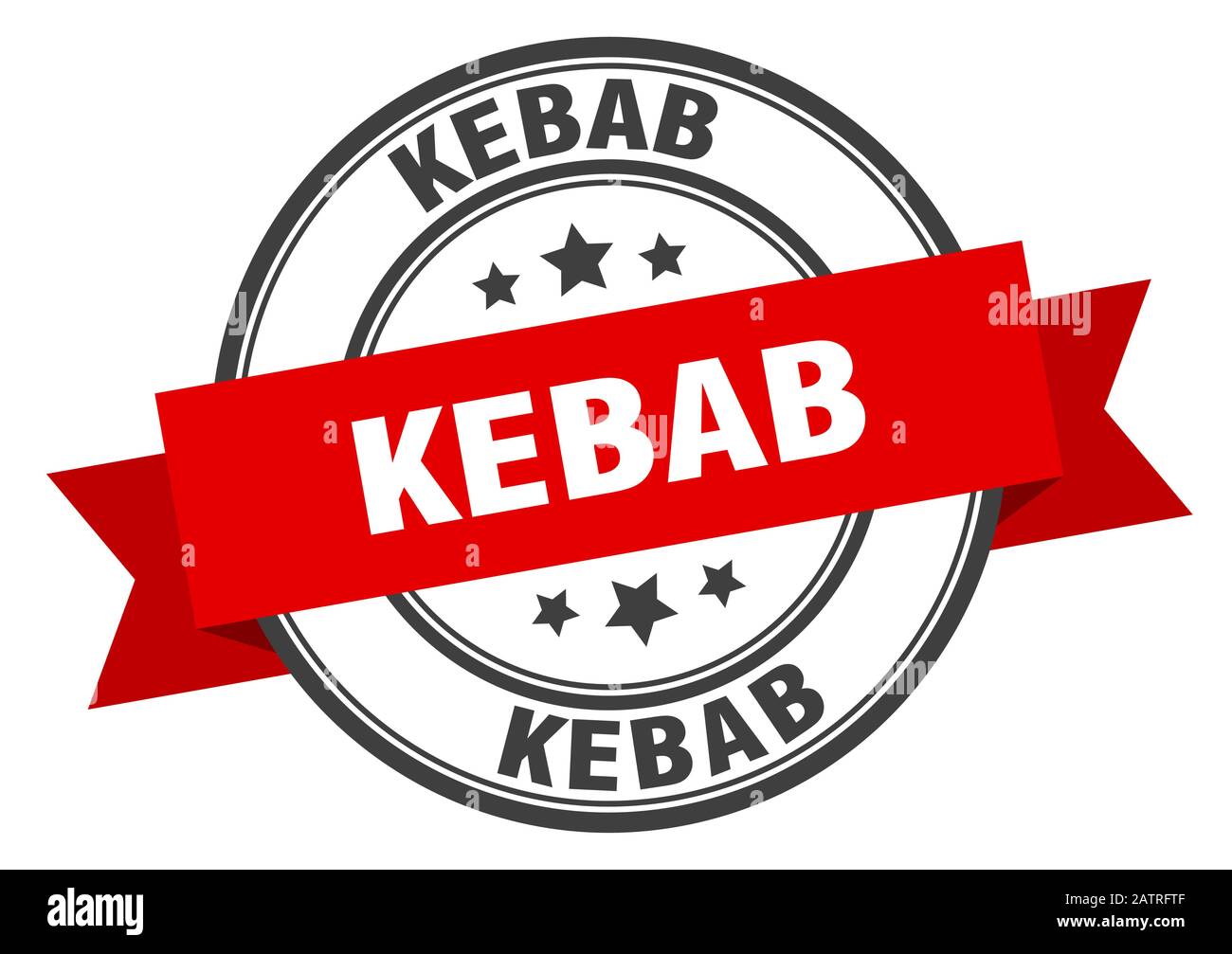 kebab label. kebabround band sign. kebab stamp Stock Vector Image & Art ...