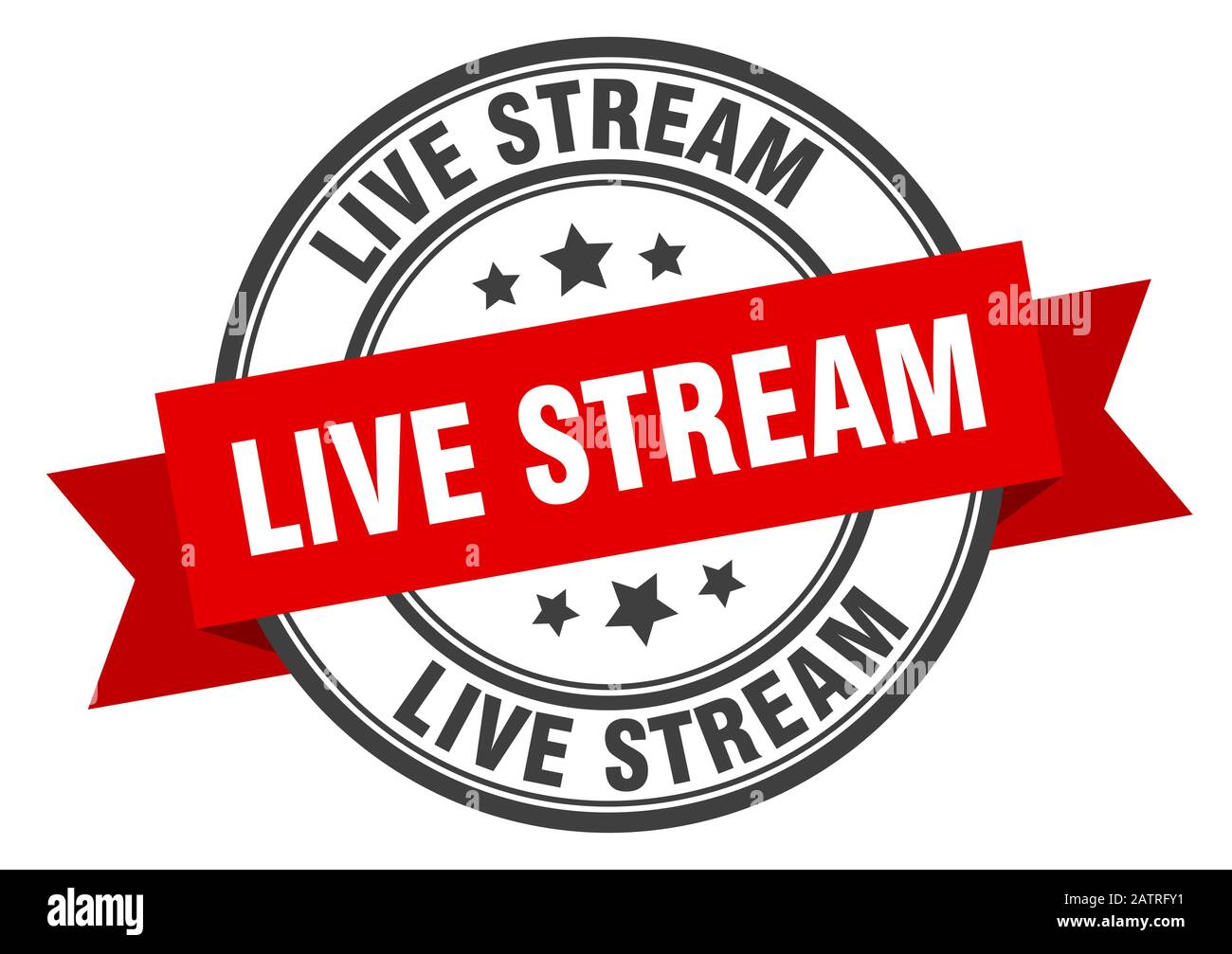 live stream label. live streamround band sign. live stream stamp Stock ...
