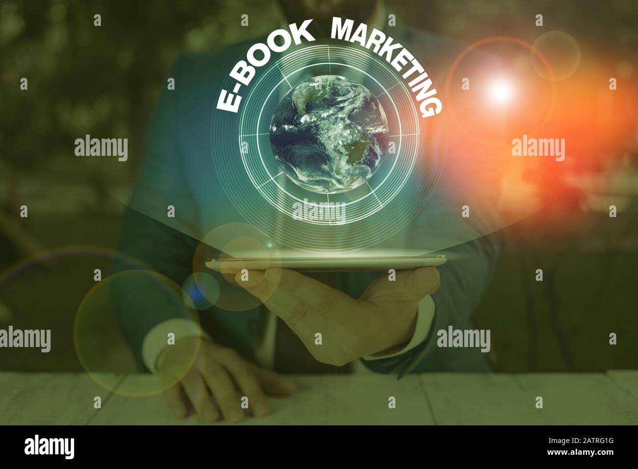 Writing note showing E Book Marketing. Business concept for digital ...