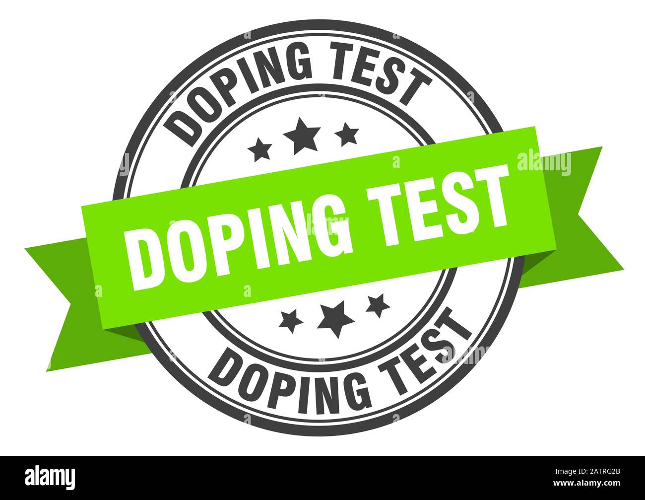 doping test label. doping testround band sign. doping test stamp Stock ...