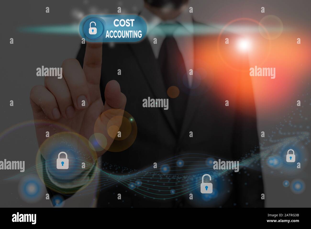 Writing note showing Cost Accounting. Business concept for the ...