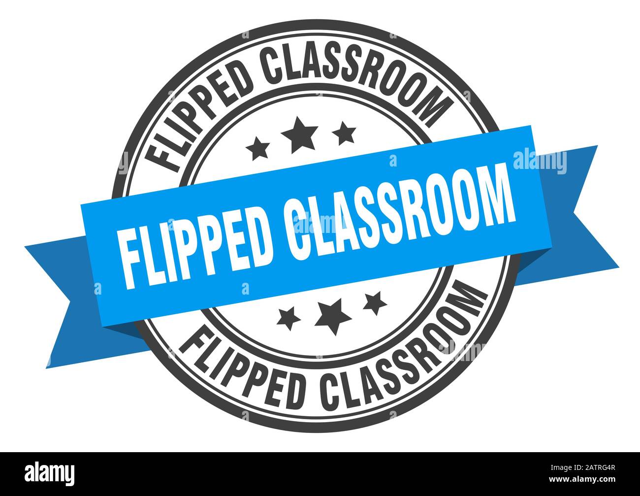 flipped classroom label. flipped classroomround band sign. flipped ...