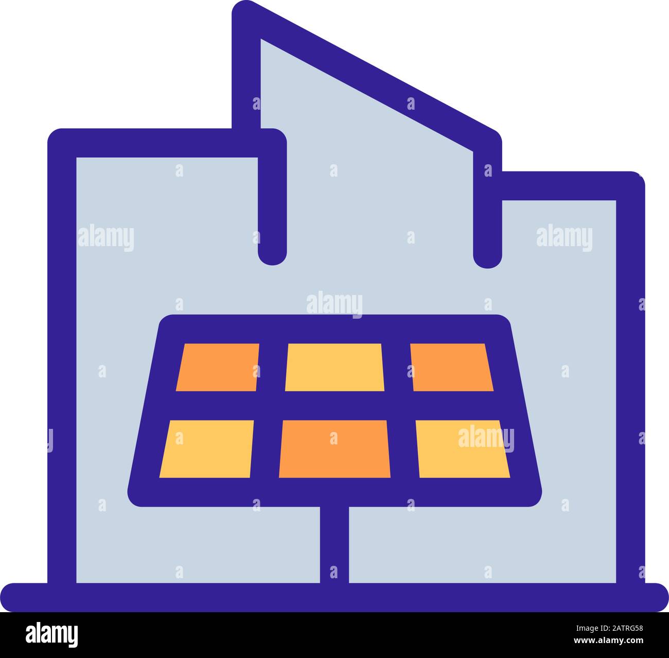 Solar battery icon vector. Isolated contour symbol illustration Stock ...