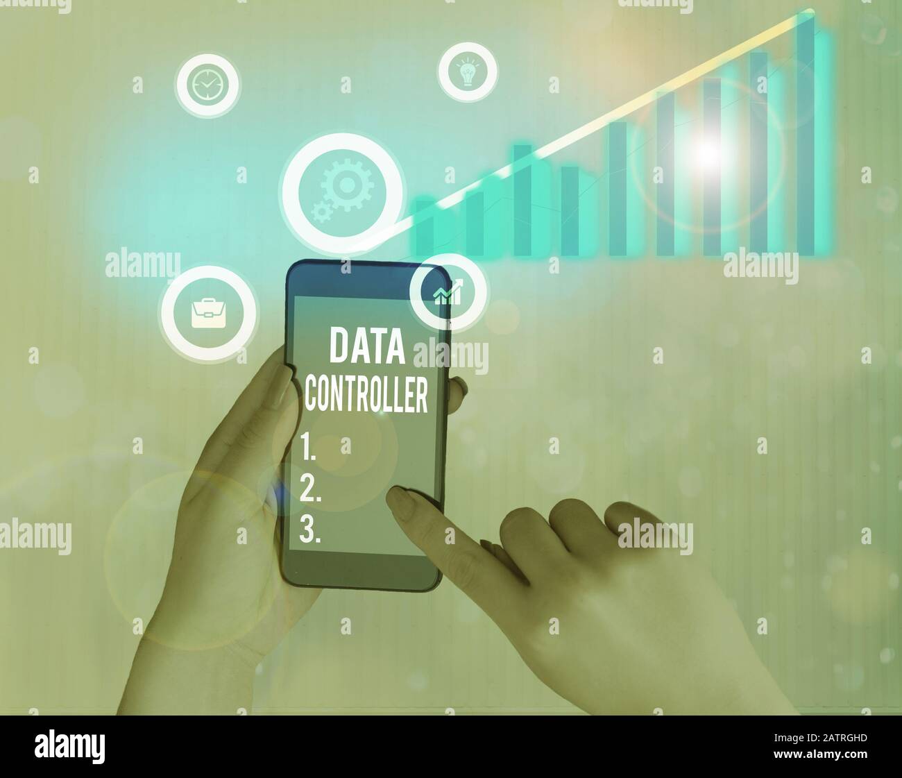 Handwriting text Data Controller. Conceptual photo demonstrating who ...