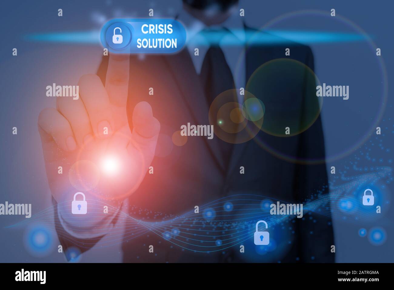 Writing note showing Crisis Solution. Business concept for process by ...