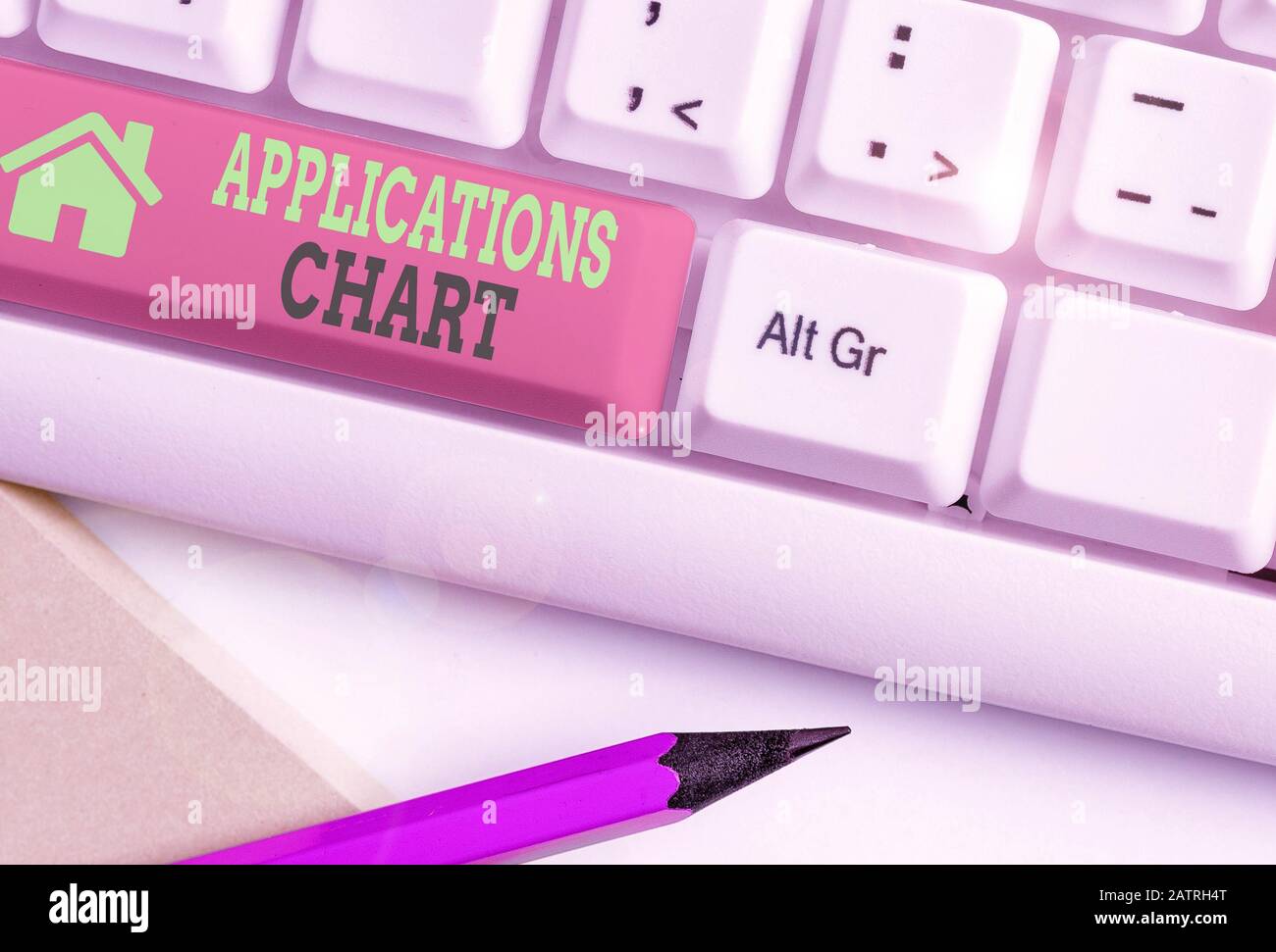 Writing note showing Applications Chart. Business concept for graph ...