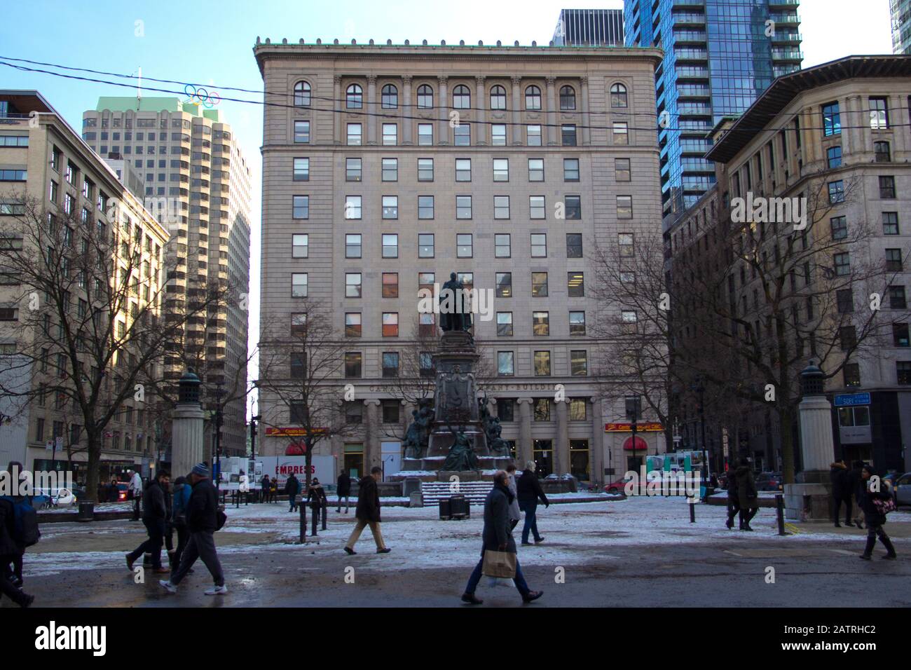 Statue in Phillips Square, Montreal Stock Photo - Alamy