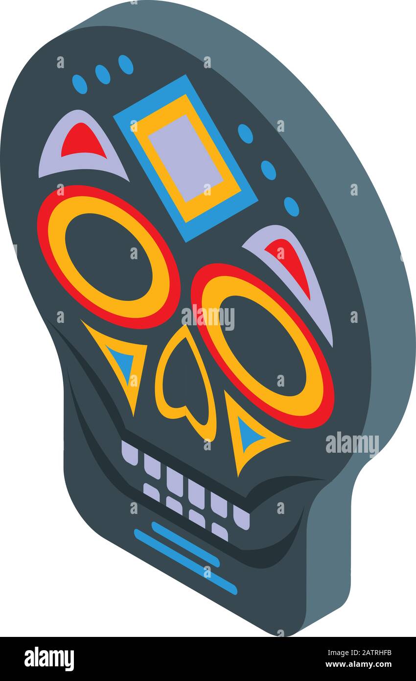 Mexican mask icon, isometric style Stock Vector Image & Art - Alamy