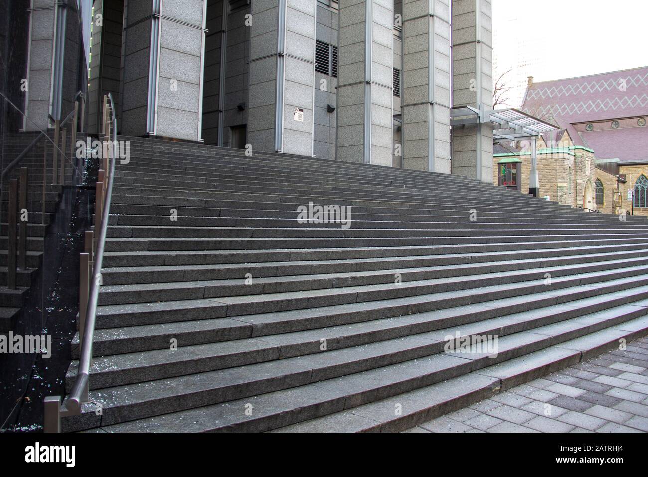 Steps on a modern office building Stock Photo - Alamy