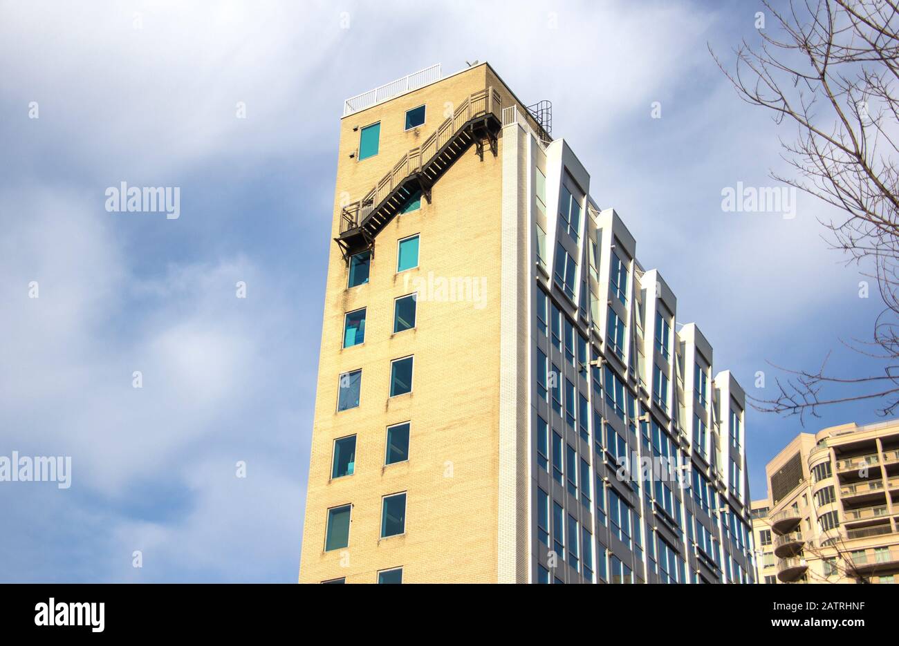 High rise building staircase hi-res stock photography and images - Alamy