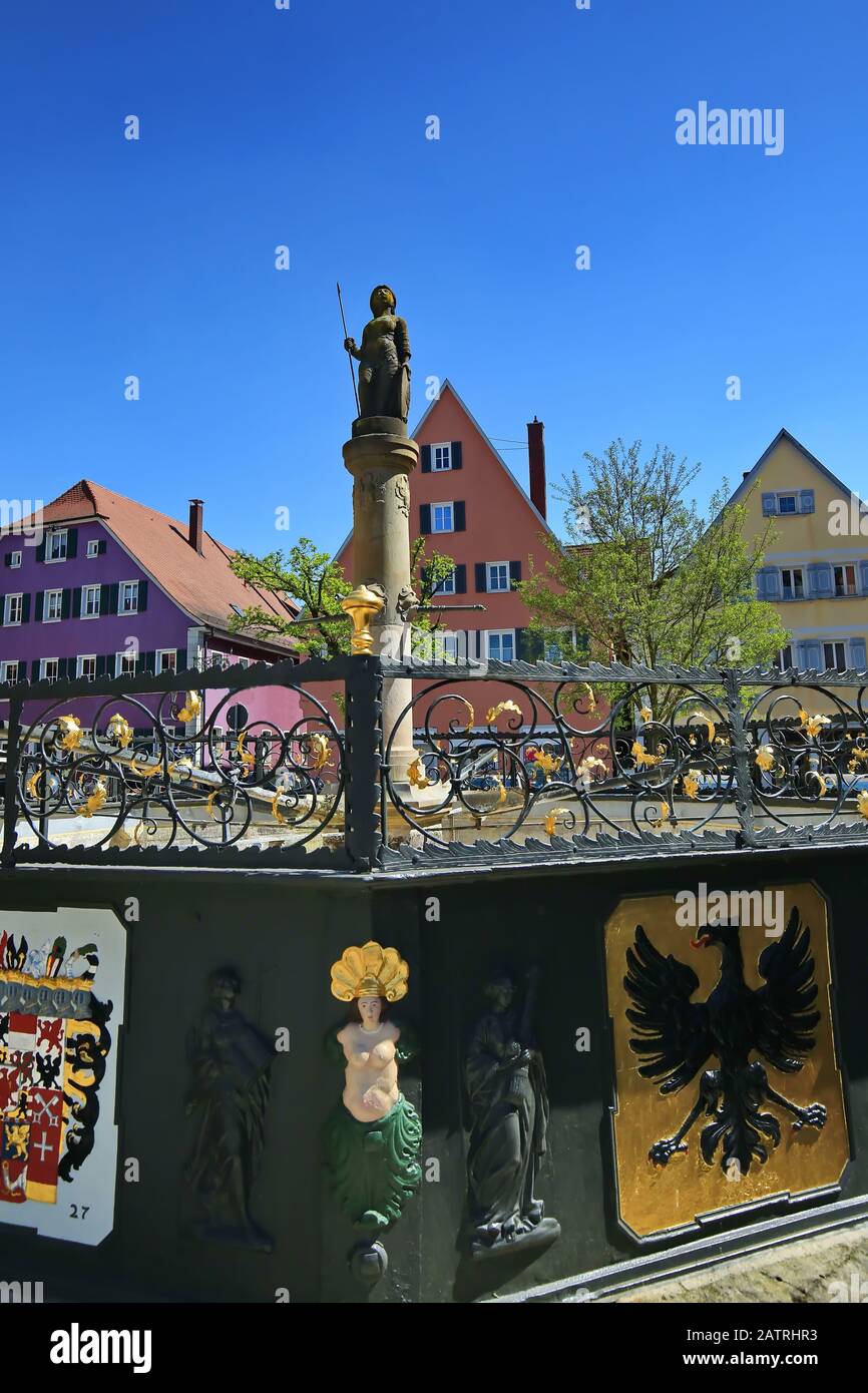Marktplatz Feuchtwangen is a city in Bavaria, Germany, with many ...