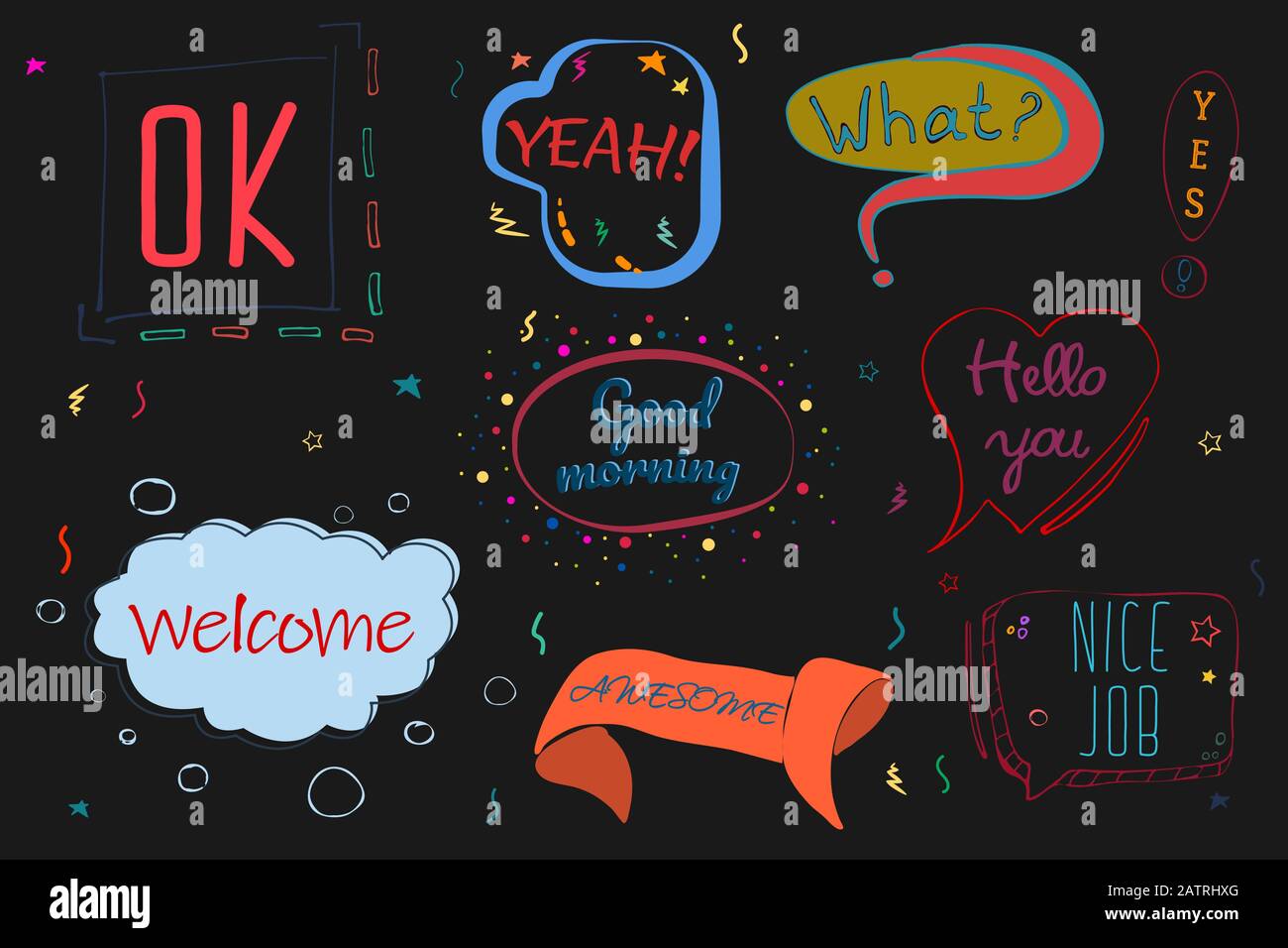 A set of dialog windows of different shapes Stock Vector Image & Art ...