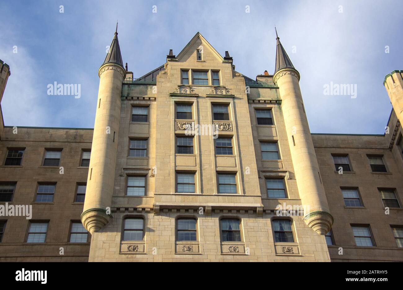 Chateau style apartment building Stock Photo - Alamy