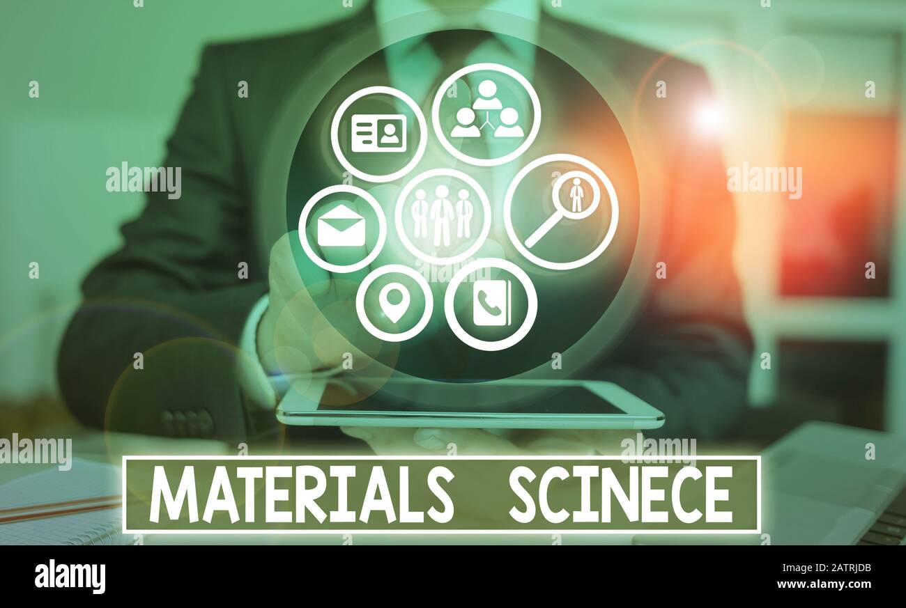 Handwriting text Materials Science. Conceptual photo interdisciplinary ...