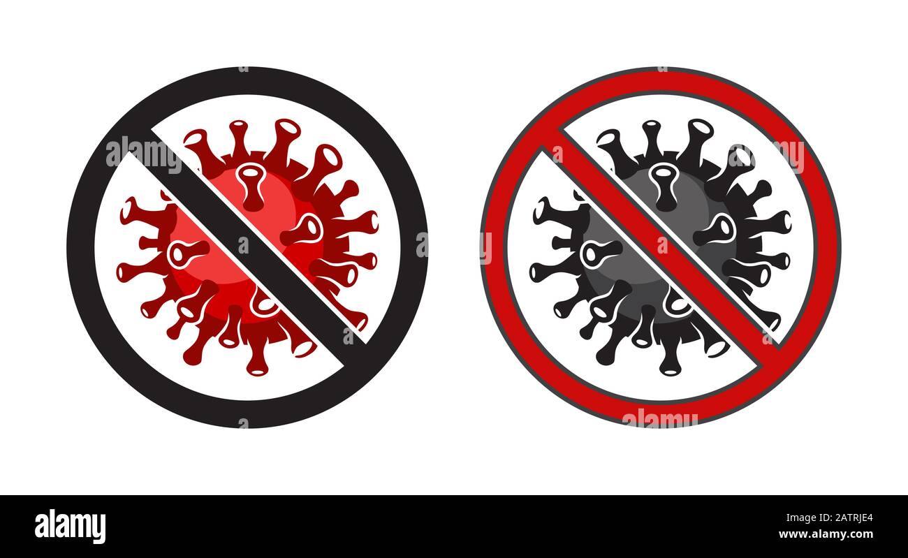 Stop sign of virus. Antibacterial and antiviral defense, protection ...