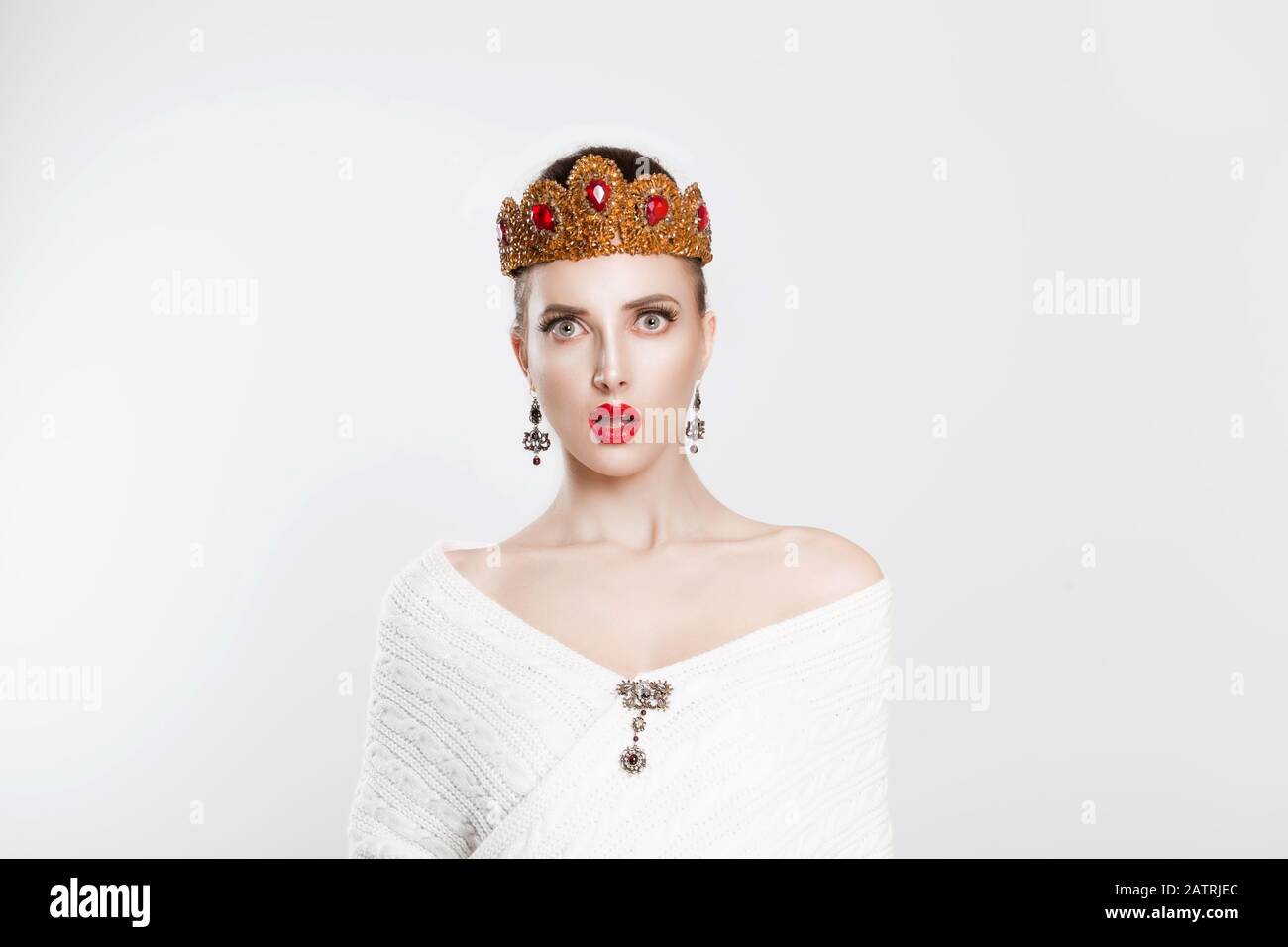 Shocked beauty queen Stock Photo - Alamy