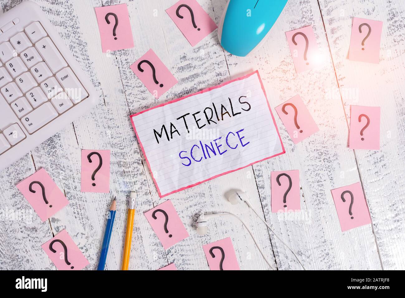 Handwriting text Materials Science. Conceptual photo interdisciplinary ...