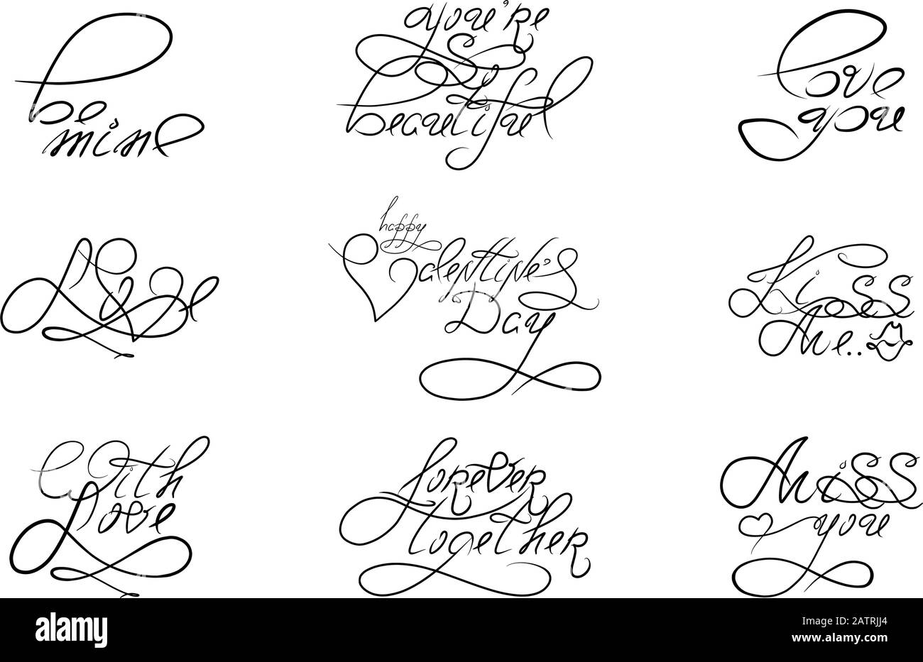 Love Script Tattoo Designs