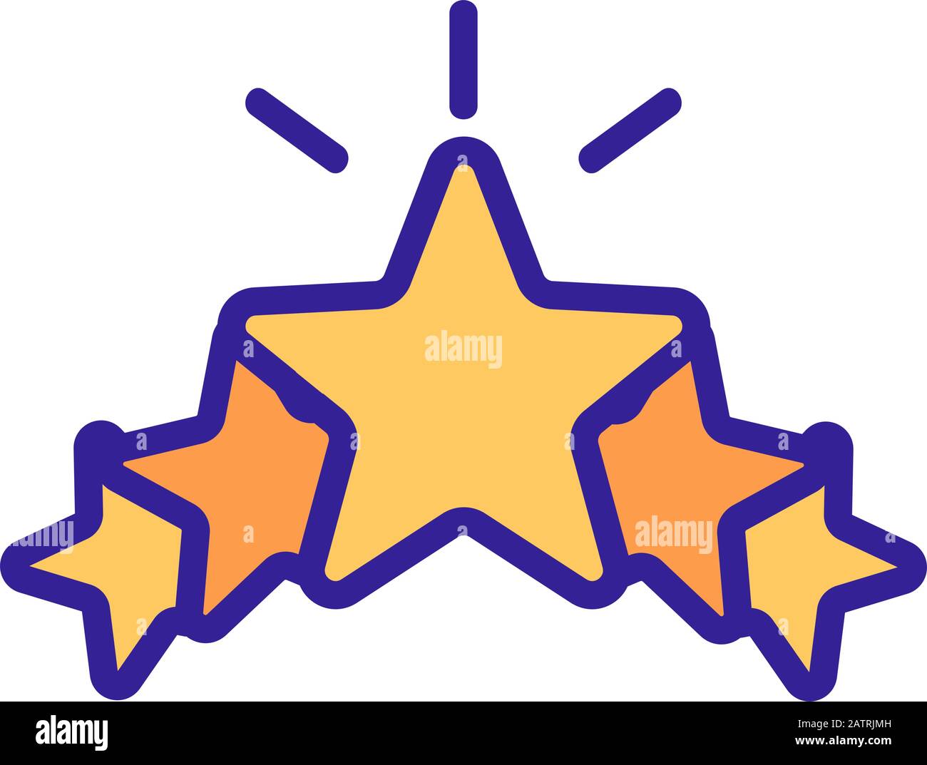 Star icon vector. Isolated contour symbol illustration Stock Vector ...