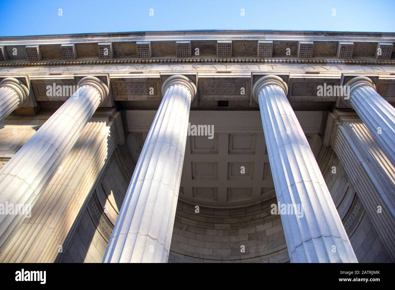 Columns at courthouse entrance Stock Photo - Alamy