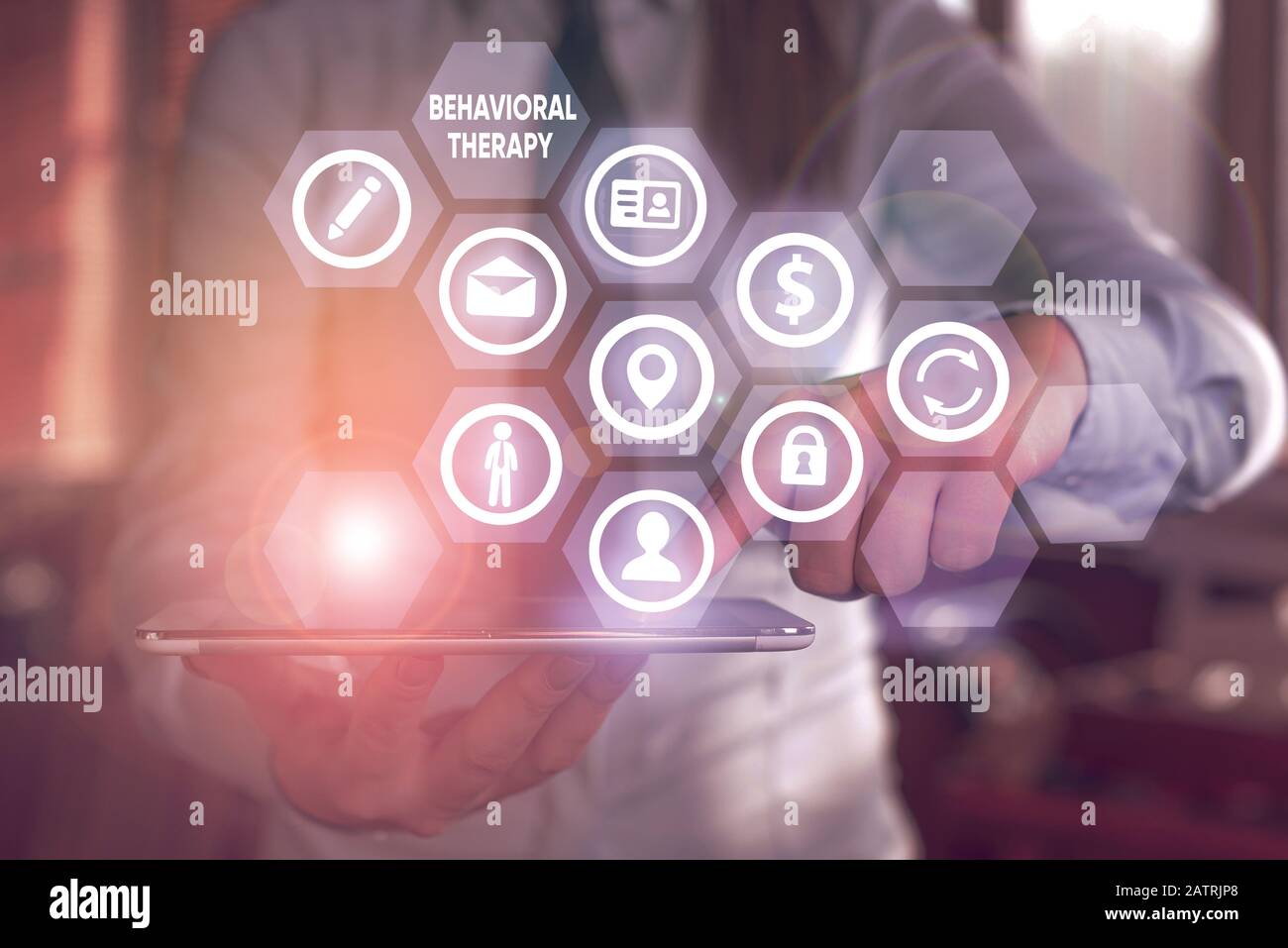 Text sign showing Behavioral Therapy. Business photo text help change ...