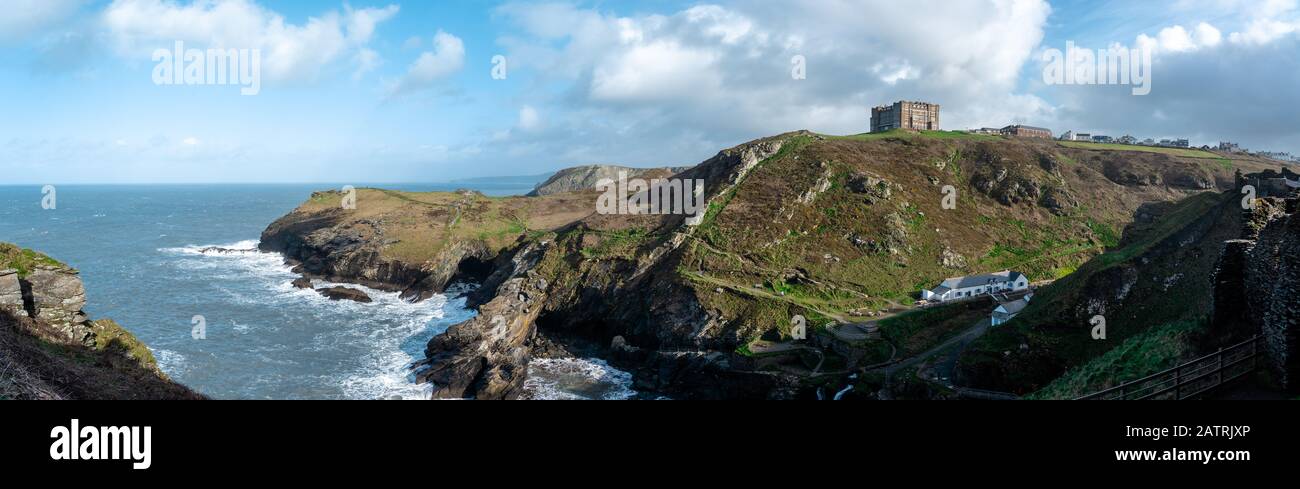 Camelot Castle Hotel Tintagel Cornwall High Resolution Stock ...