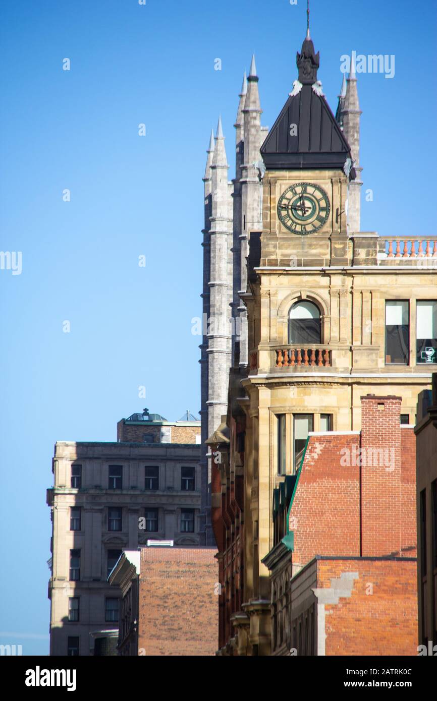 Old office building with clock tower Stock Photo - Alamy